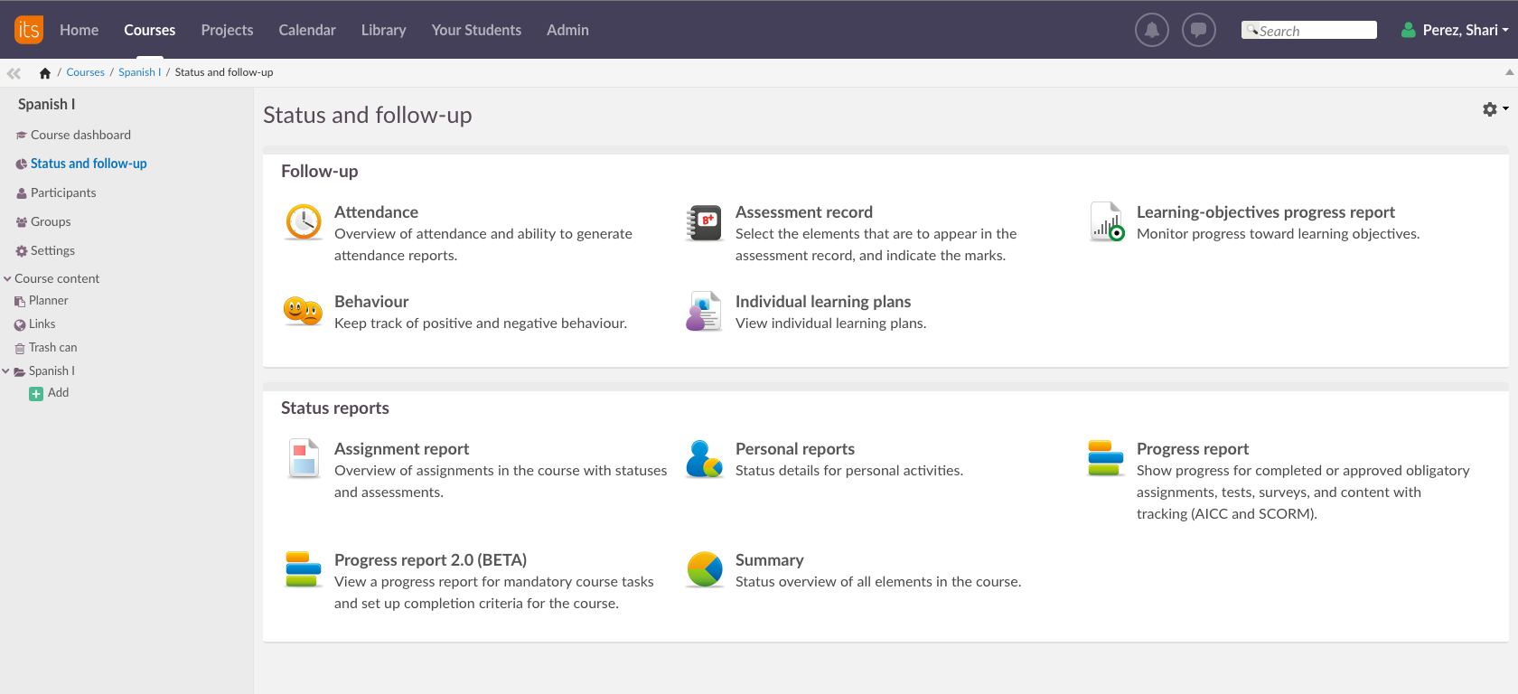 Status and follow-up